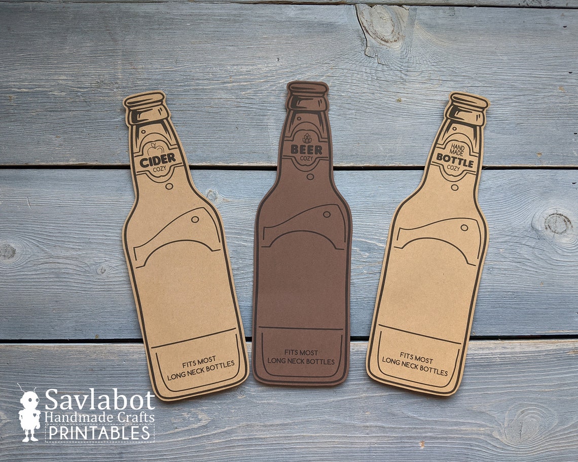 Printable Beer Bottle and Cider Bottle Printable Bottle Cutout - Etsy