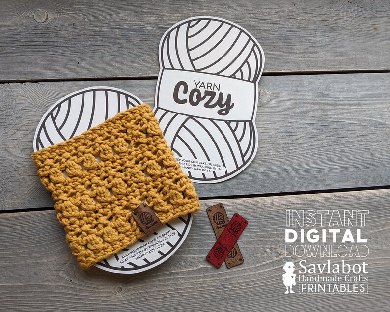 Yarn Skein Cozy Templates, Printable Skein Cozy, Yarn Cozy, Yarn Sock ...