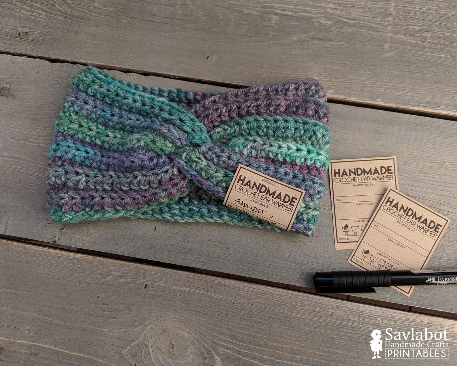 Labels for Knit and Crochet Beanies, Ear Warmers, Messy Bun Hats, Tags ...