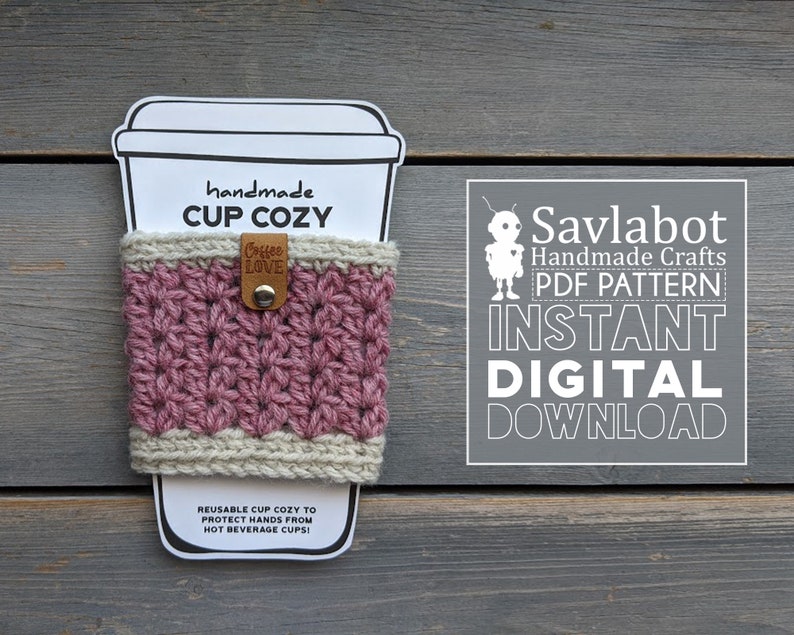 Crochet PDF Pattern Coffee Love Cup Cozy Pattern - Etsy