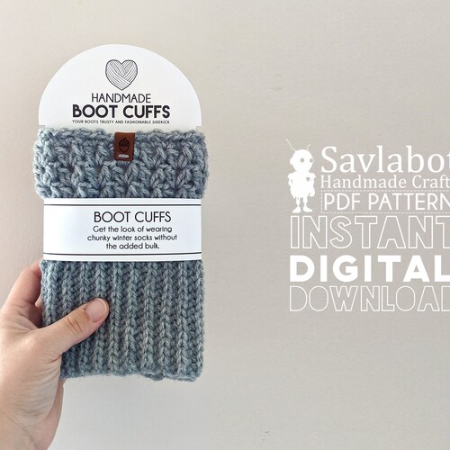 BOOT CUFF Crochet Pdf Pattern - Etsy