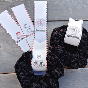 Printable Christmas Scrunchies Display Template, Velvet, Knit, Crochet ...