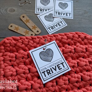 Printable Hot Pad and Trivet Tags, DIY Packaging (PDF) - Etsy