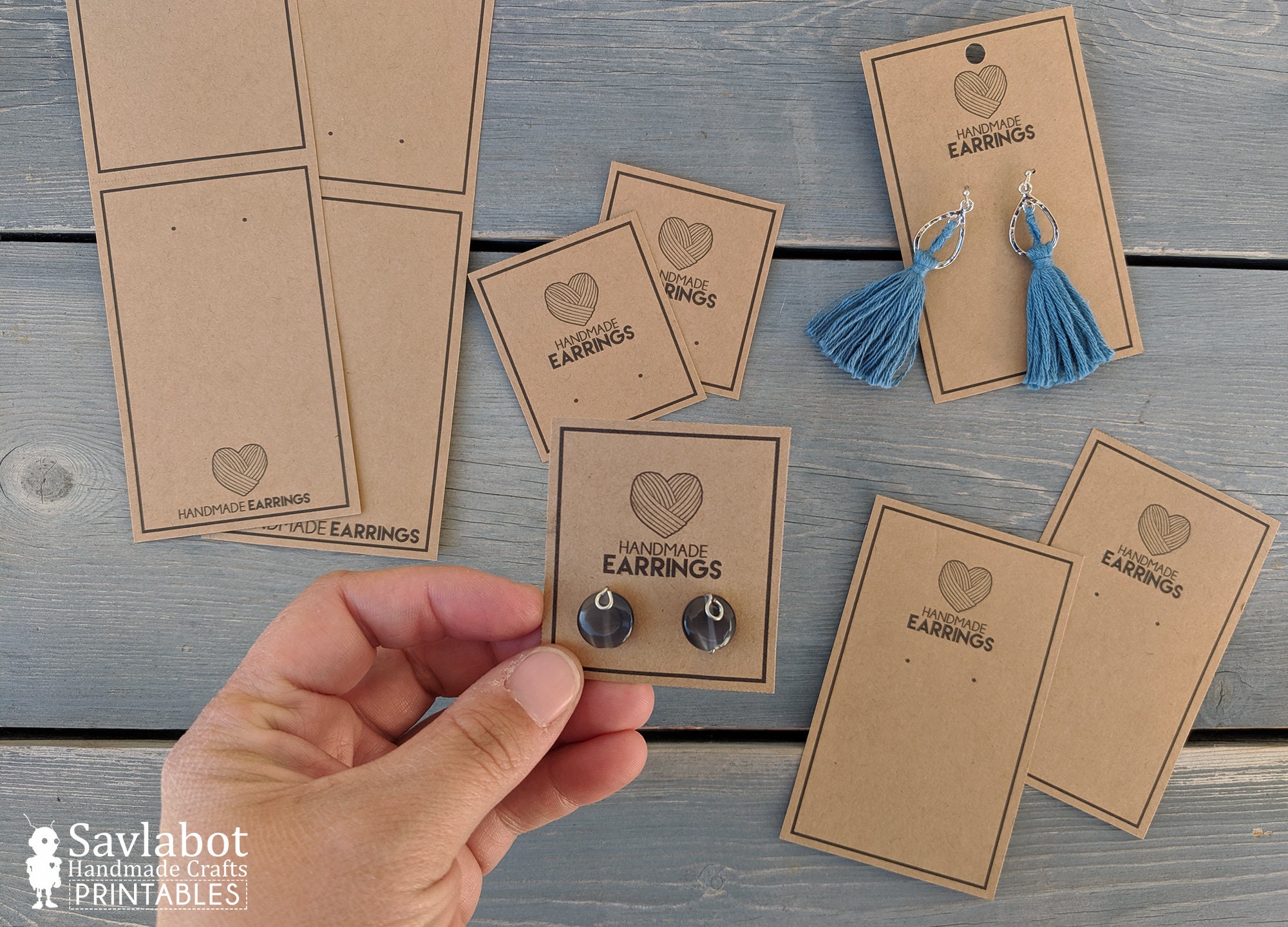 Printable Earring Holder Cards Print at Home or Using Avery - Etsy Canada