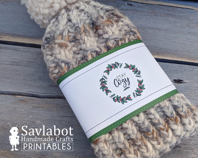 Holiday Printable Gift Tags Knitting Gifts Crochet Gift - Etsy