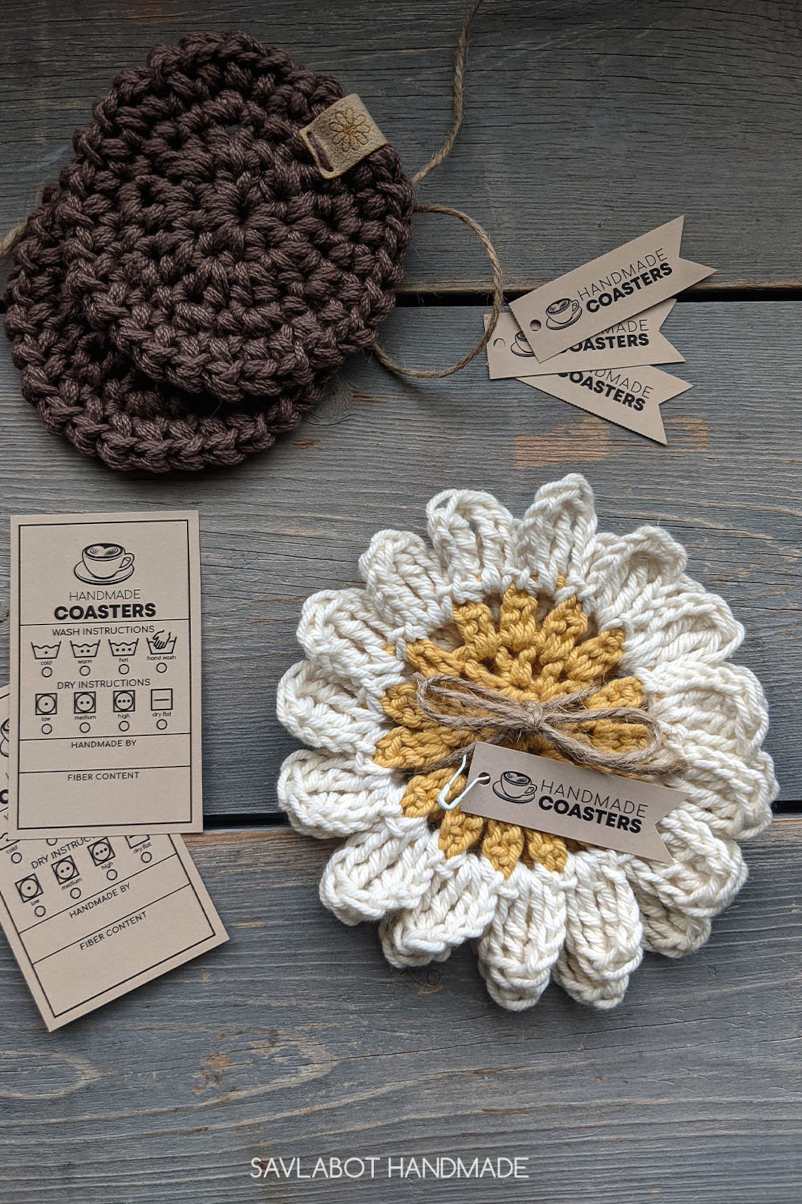 Coaster PRINTABLE Packaging for Handmade Coasters - Etsy