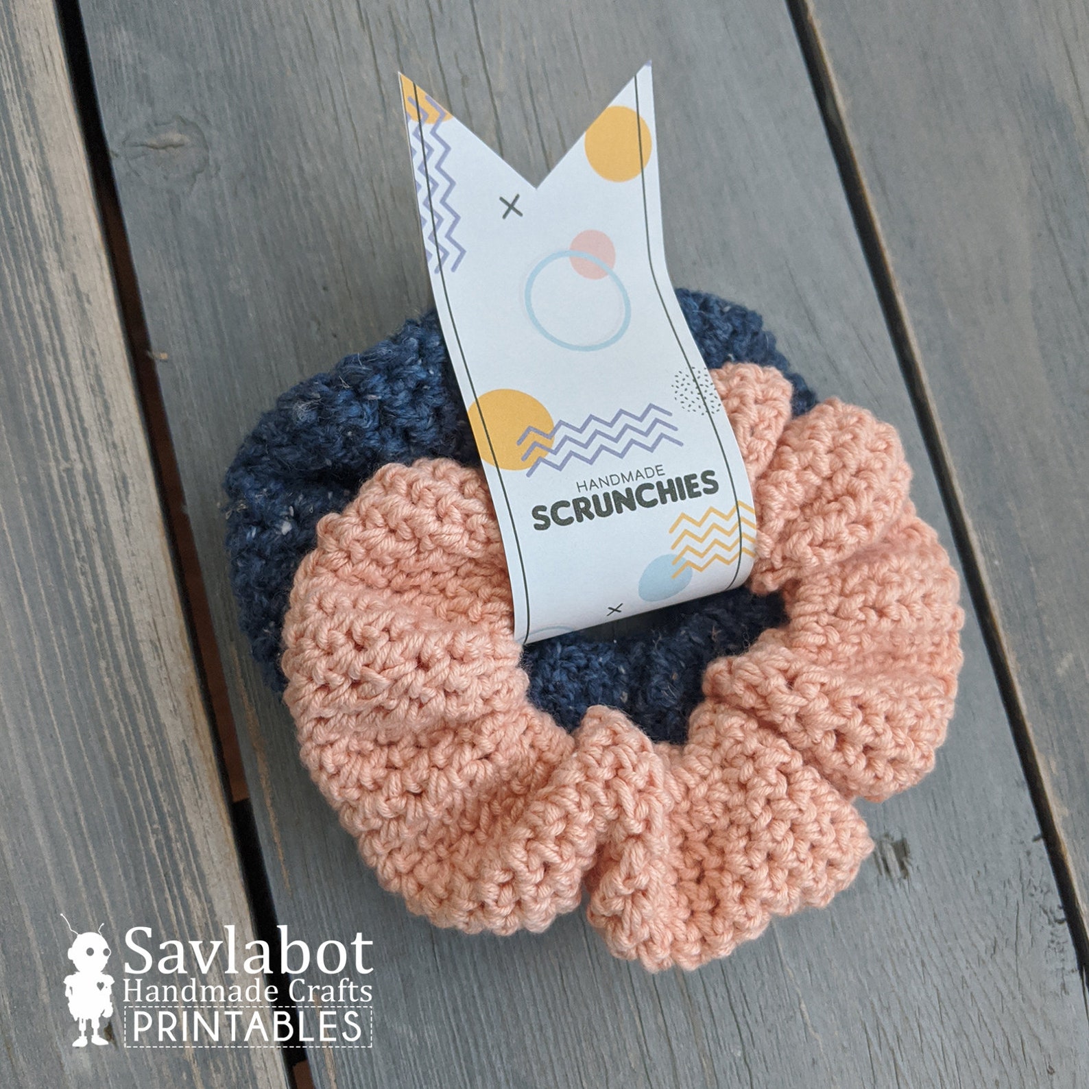 Retro Scrunchies Printable Display Set Handmade Scrunchies - Etsy