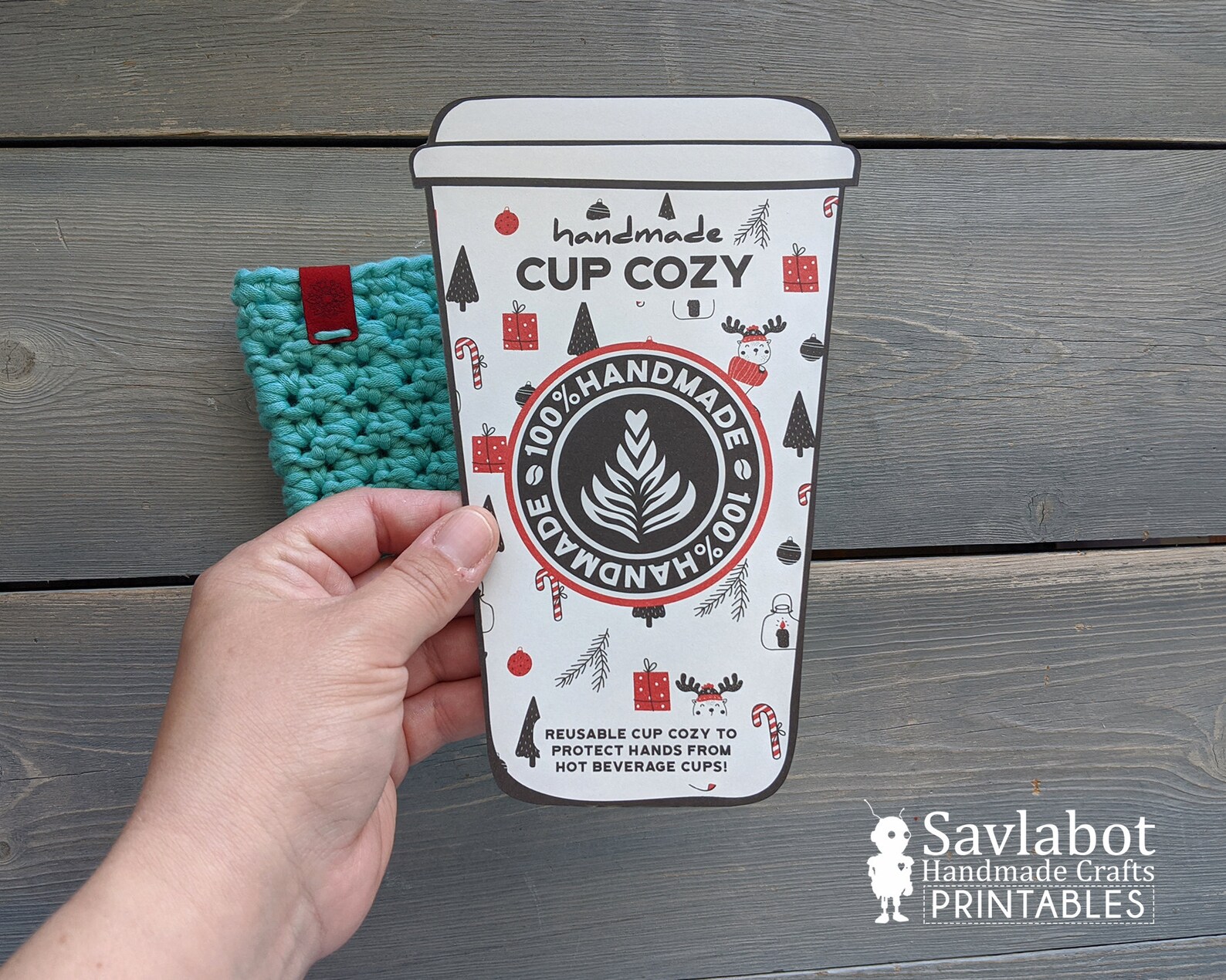 PRINTABLE Fall and Winter Themed Cup Cozy and Sleeve Holder - Etsy