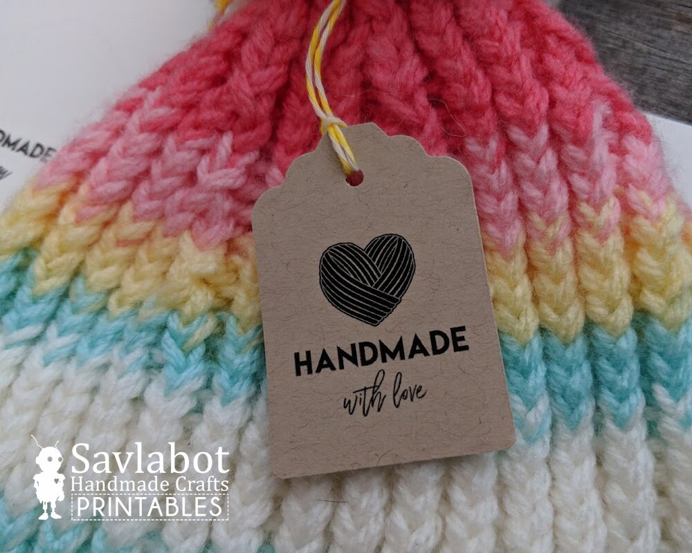 Labels for Handmade Items Tags Printable Gift Tags Crochet - Etsy Canada