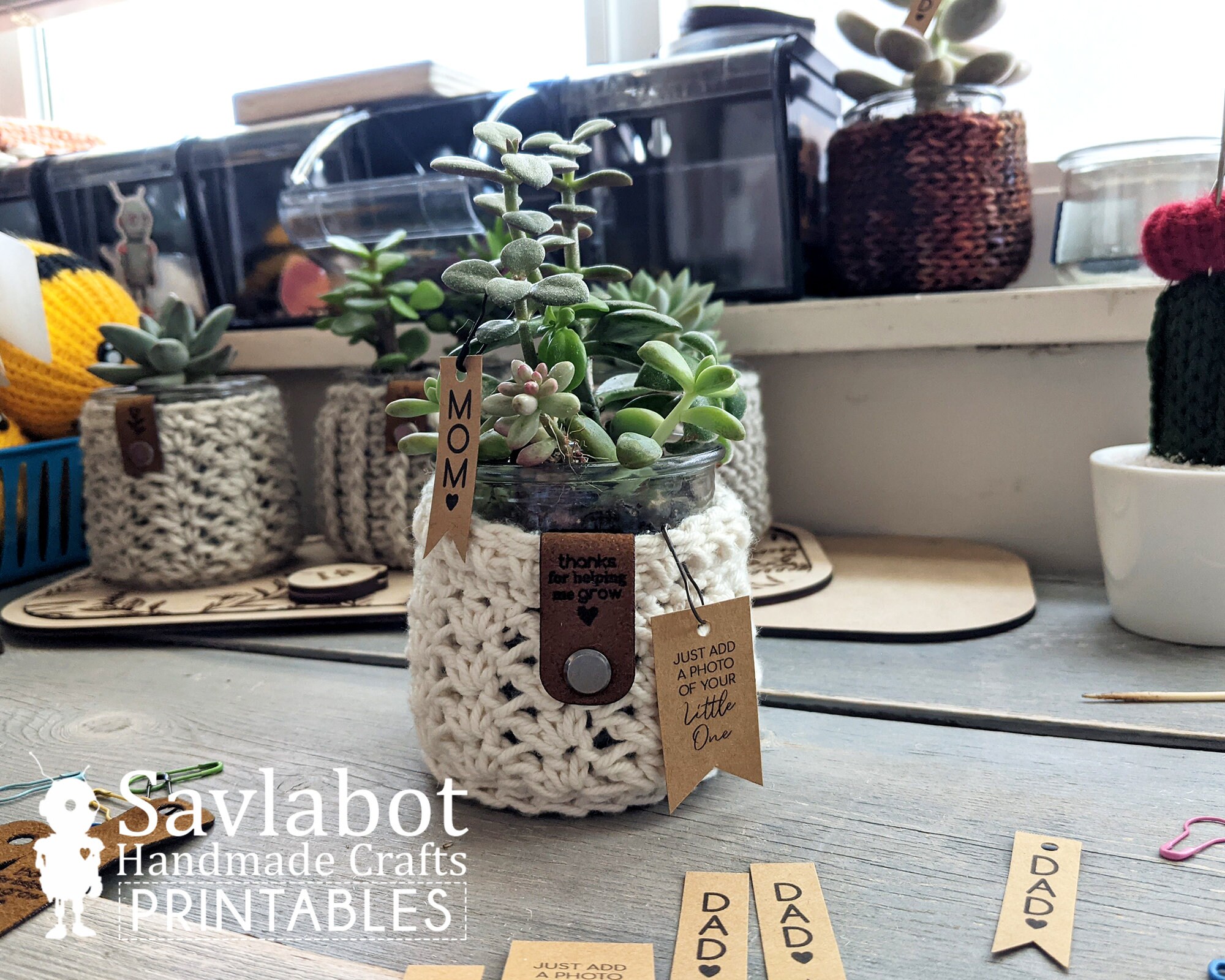 Printable MOM and DAD Flag Tag Set DIY Packaging for Photo | Etsy