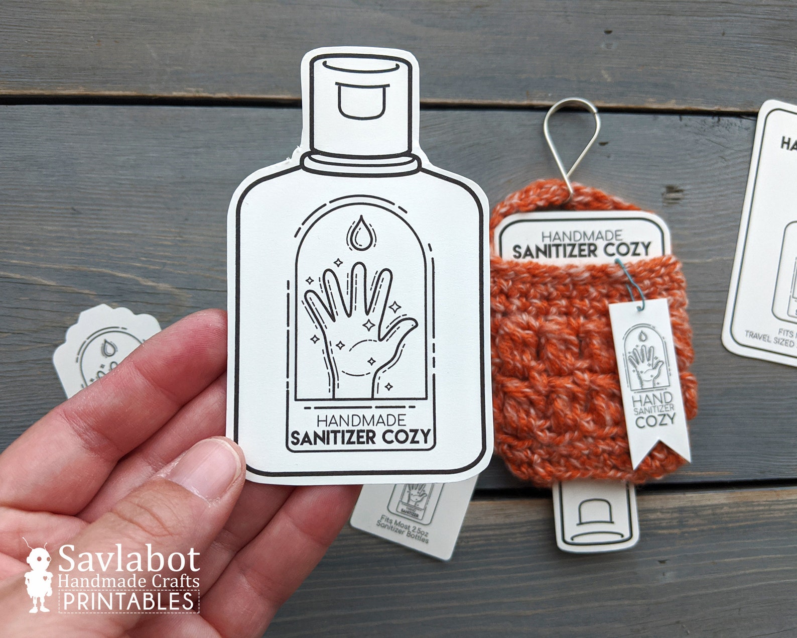 Hand Sanitizer Cozy Printable Tags - Etsy