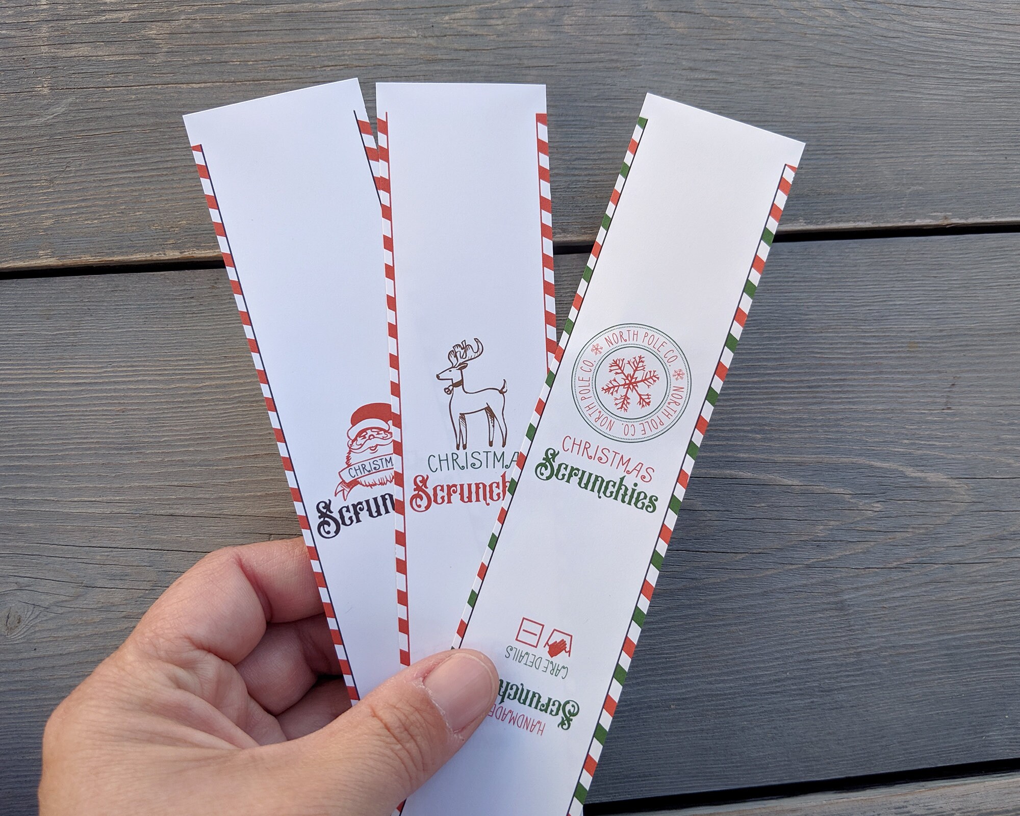 Printable Christmas Scrunchies Display Template, Velvet, Knit, Crochet ...