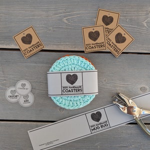 Printable Coaster Tags and Labels, Knit, Crochet Coaster Sets ...