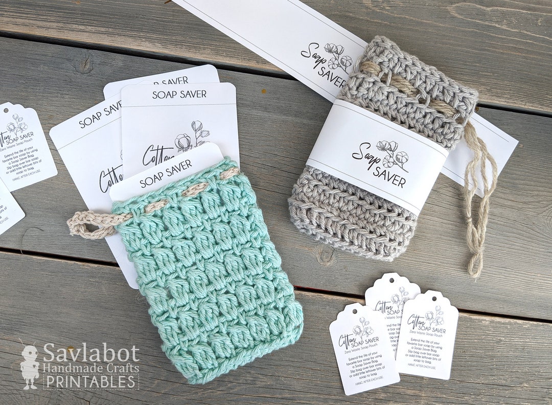 Soap Saver Printable Tags, Knit Face Cloth Wraps (PDF Files) - Etsy