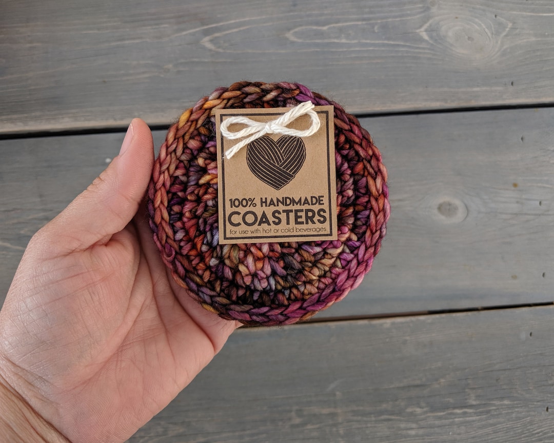 Printable Coaster Tags and Labels, Knit, Crochet Coaster Sets ...