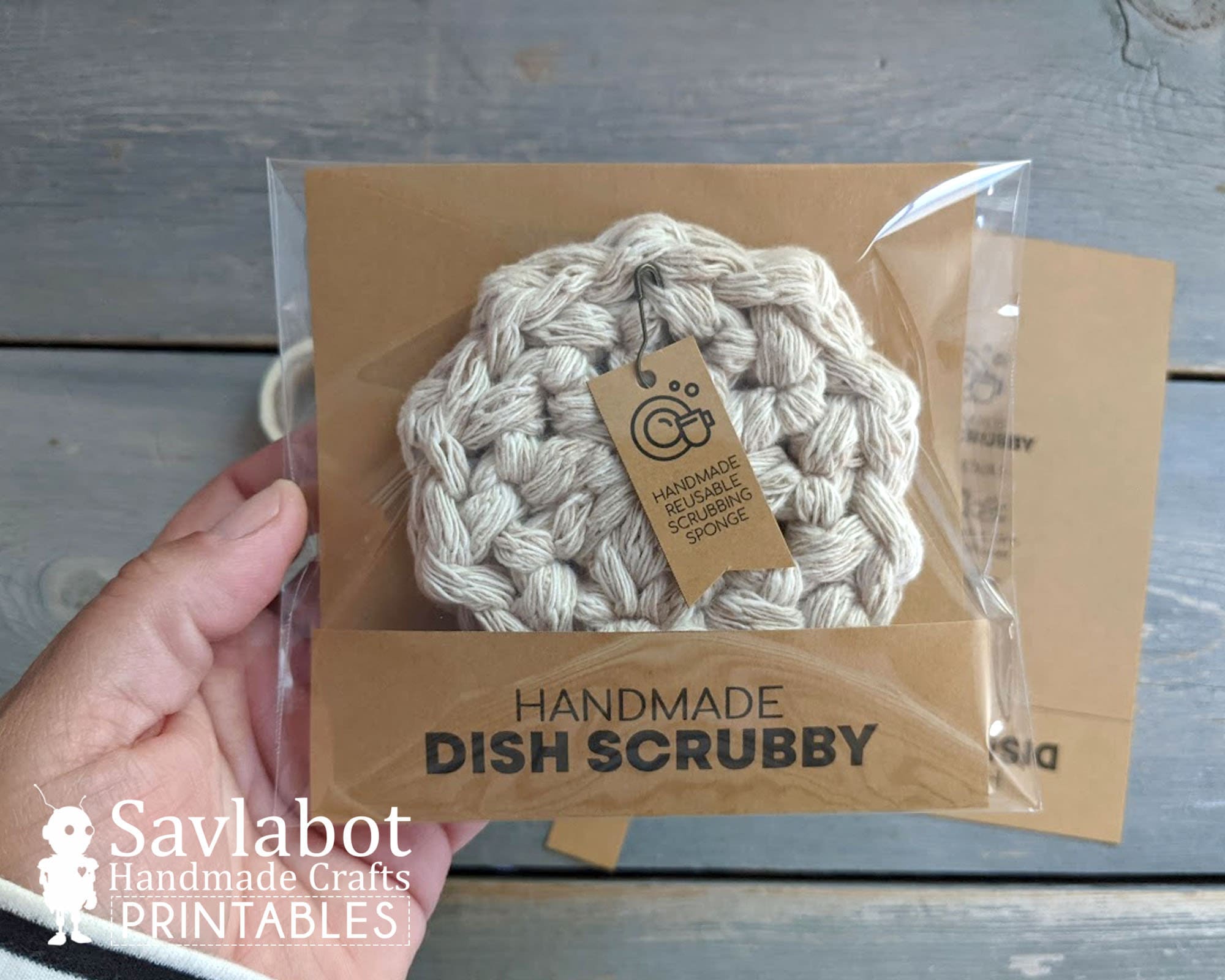 Dish Scrubby and Dish Scrubbies Printable Packaging - Etsy