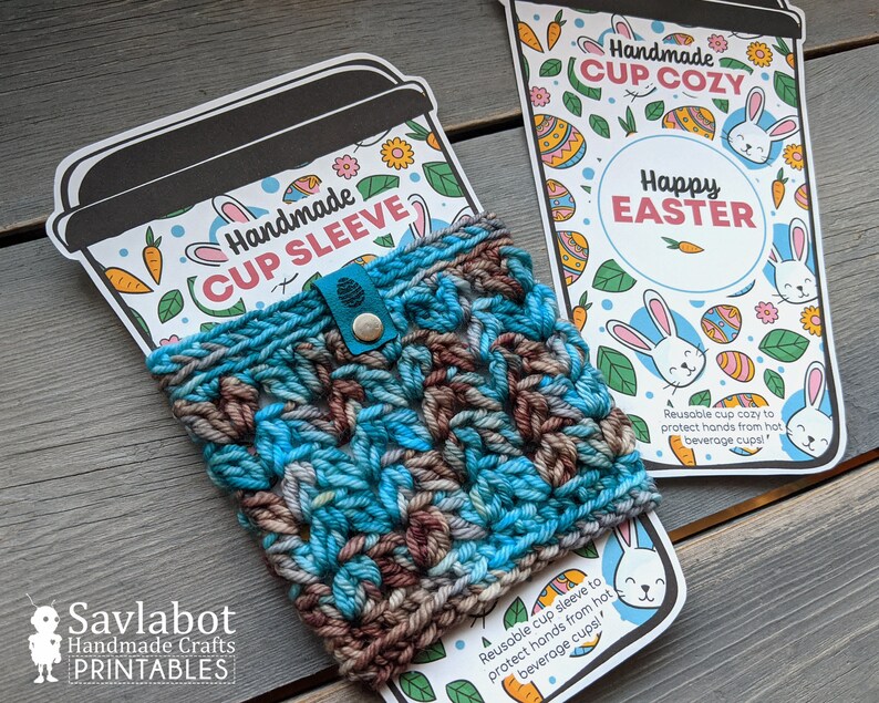 Printable Easter Cup Cozy Holder Template, Coffee Cozy Packaging Market ...