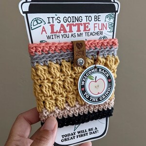 Back to School Cup Cozy Printable Gift Holders - Etsy
