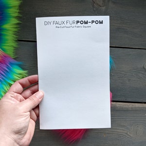 Printable Faux Fur Pre-cut Fabric Square Packaging, Product Labels With ...