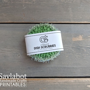 Dish Scrubby and Dish Scrubbies Printable Packaging - Etsy