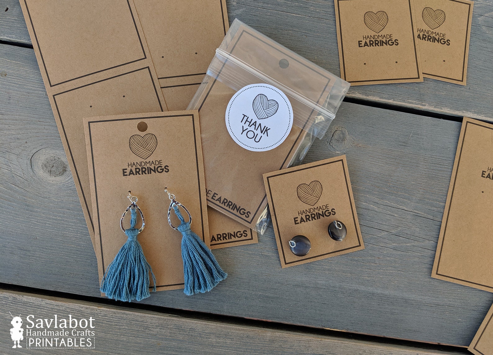 Printable Earring Holder Cards Print at Home or Using Avery - Etsy