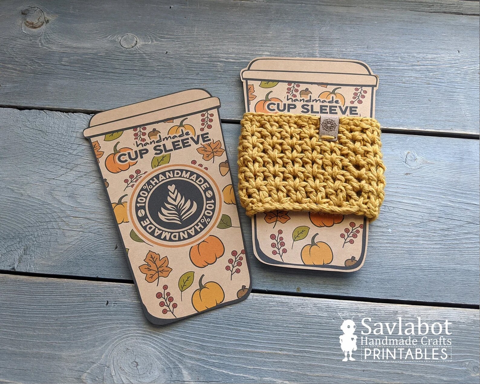 PRINTABLE Fall and Winter Themed Cup Cozy and Sleeve Holder PDF ...