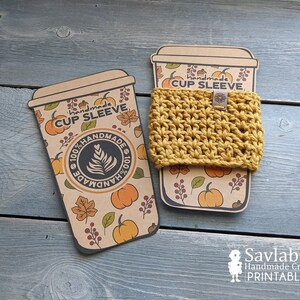 PRINTABLE Fall and Winter Themed Cup Cozy and Sleeve Holder PDF ...