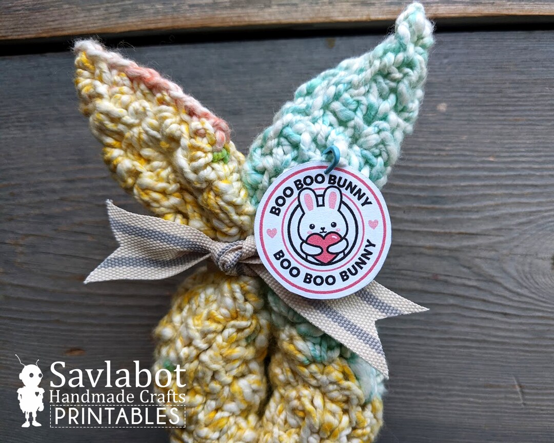 Boo Boo Bunny Printable Tag Set - Etsy