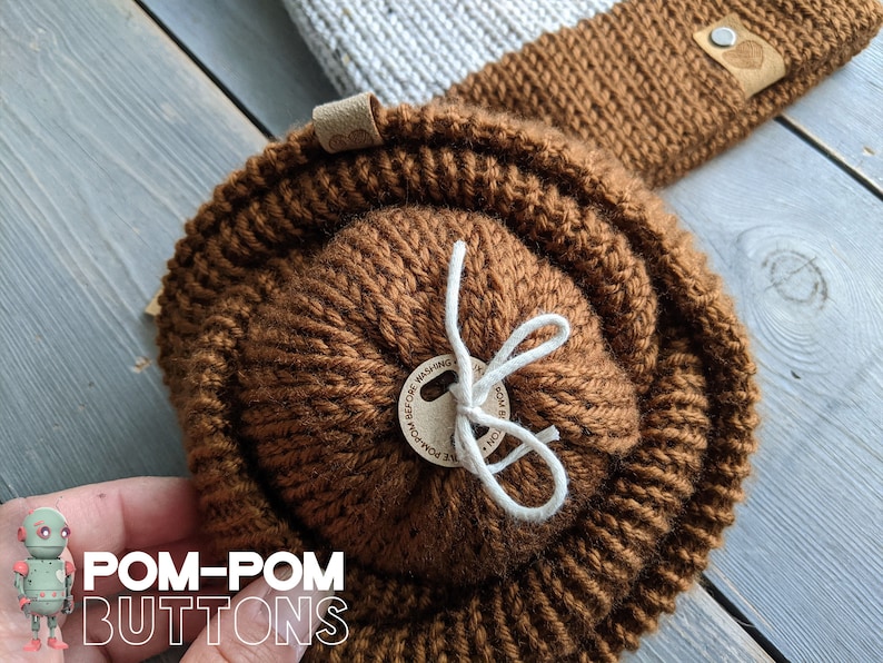 Pom-pom Buttons for Use With Faux Fur and Yarn Pom Poms That - Etsy