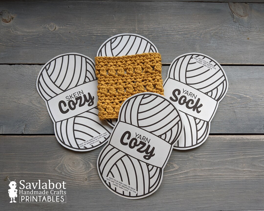 Yarn Skein Cozy Templates, Printable Skein Cozy, Yarn Cozy, Yarn Sock ...