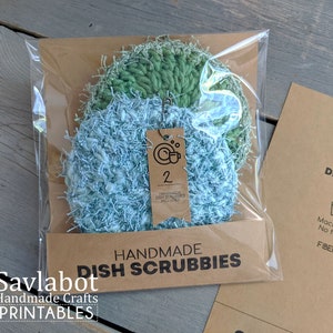Dish Scrubby and Dish Scrubbies Printable Packaging - Etsy