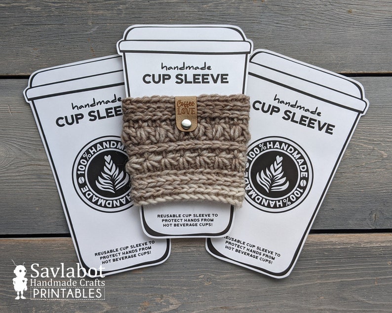 Cup Cozy and Cup Sleeve Display Card Printable PDF File for - Etsy