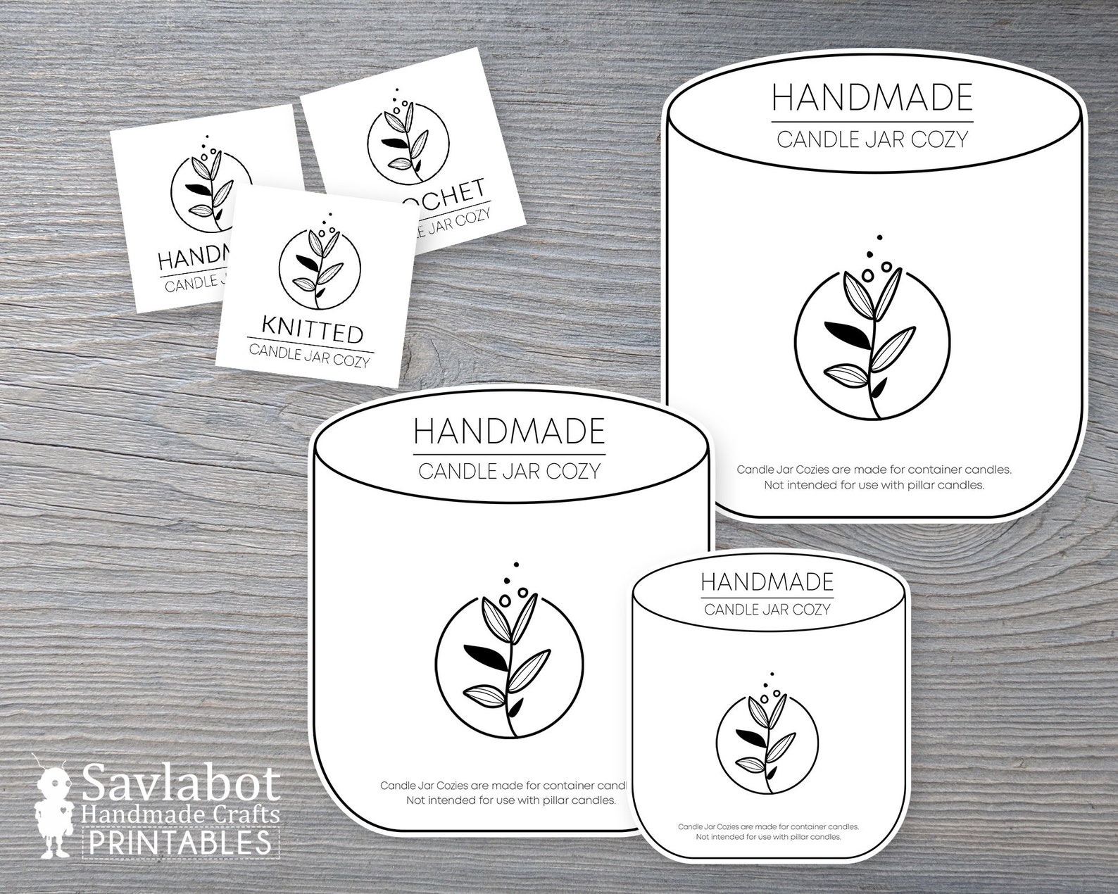 Candle Jar Cozy Printable Tag Set - Etsy