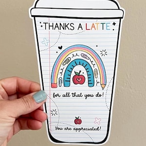 Teacher Appreciation Cup Cozy Printable Gift Holders - Etsy