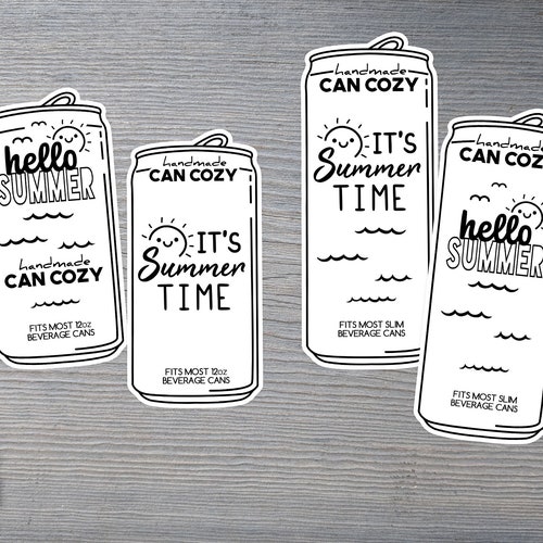 Crochet Slim Can Cozy Pattern and Printable Can Cozy Holder - Etsy