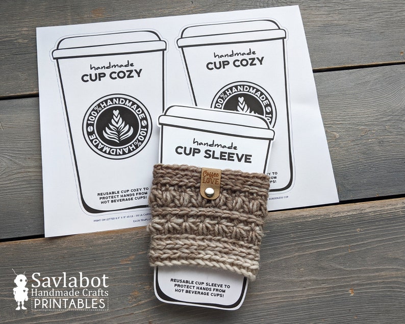 Cup Cozy and Cup Sleeve Display Card Printable PDF File for - Etsy