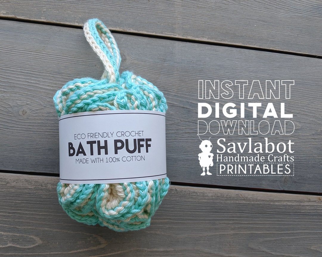 Bath Pouf Puff and Body Scrubby Printable Packaging - Etsy