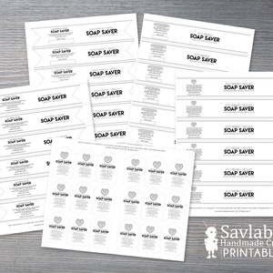 Soap Saver Printable Tags, Crochet Soap Saver Pouch Wrap Labels, Market ...