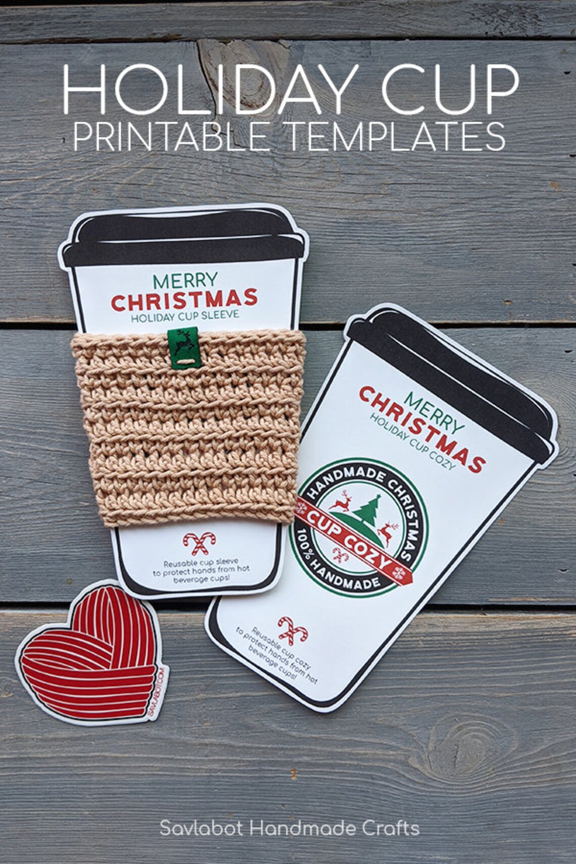 CHRISTMAS Cup Cozy and Cup Sleeve Display Cards Printable PDF - Etsy