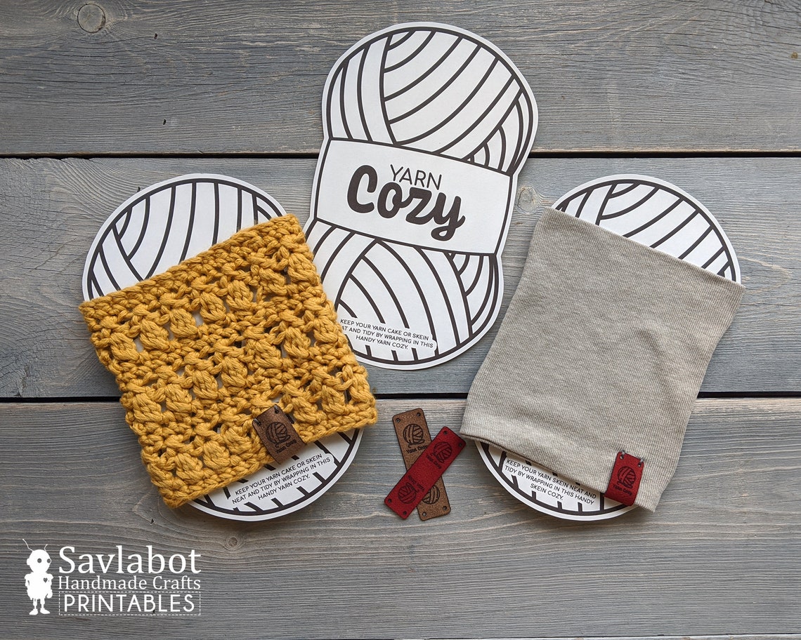 Yarn Skein Cozy Templates, Printable Skein Cozy, Yarn Cozy, Yarn Sock ...