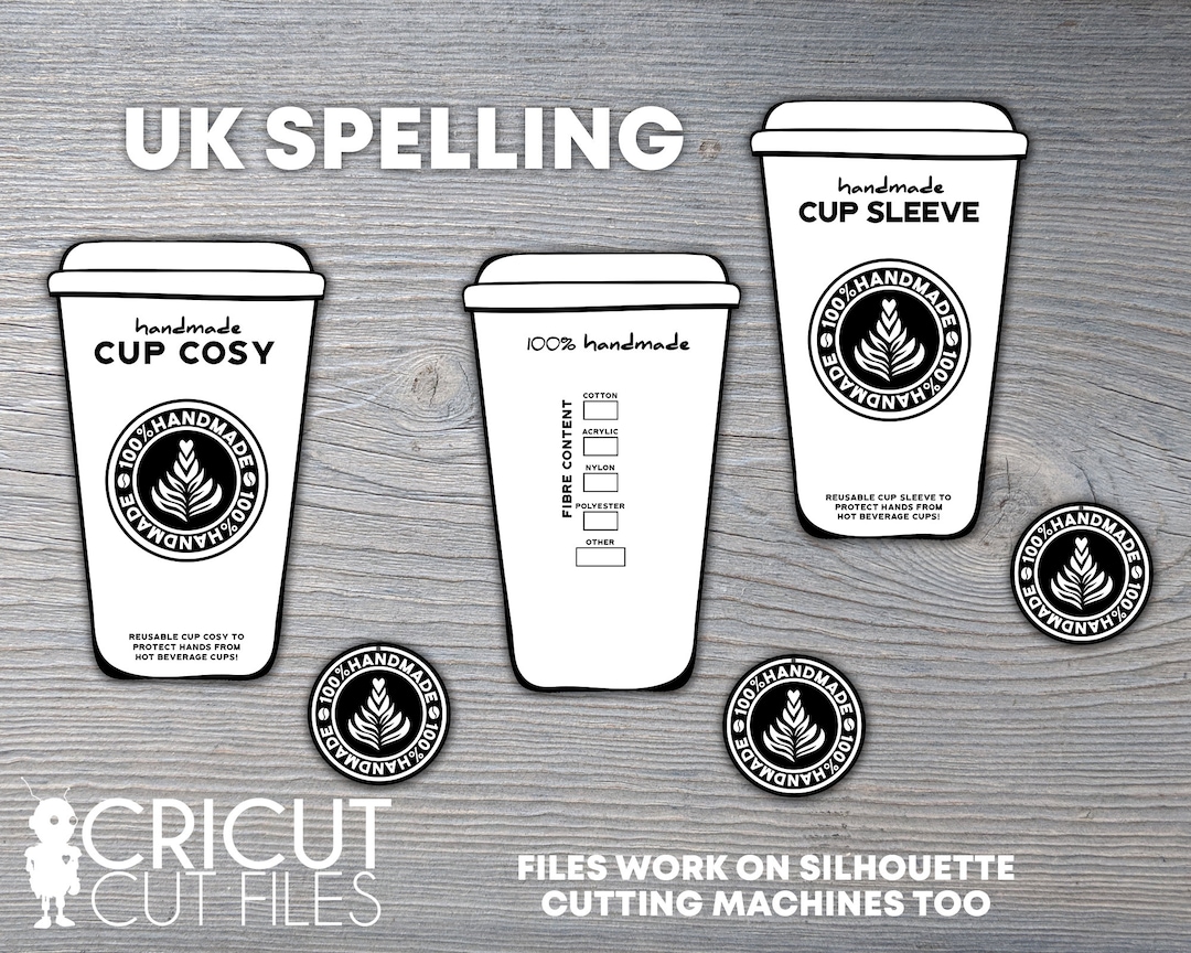 CRICUT UK Spelling Cup Cosy and Cup Sleeve Templates, Png Print Then ...