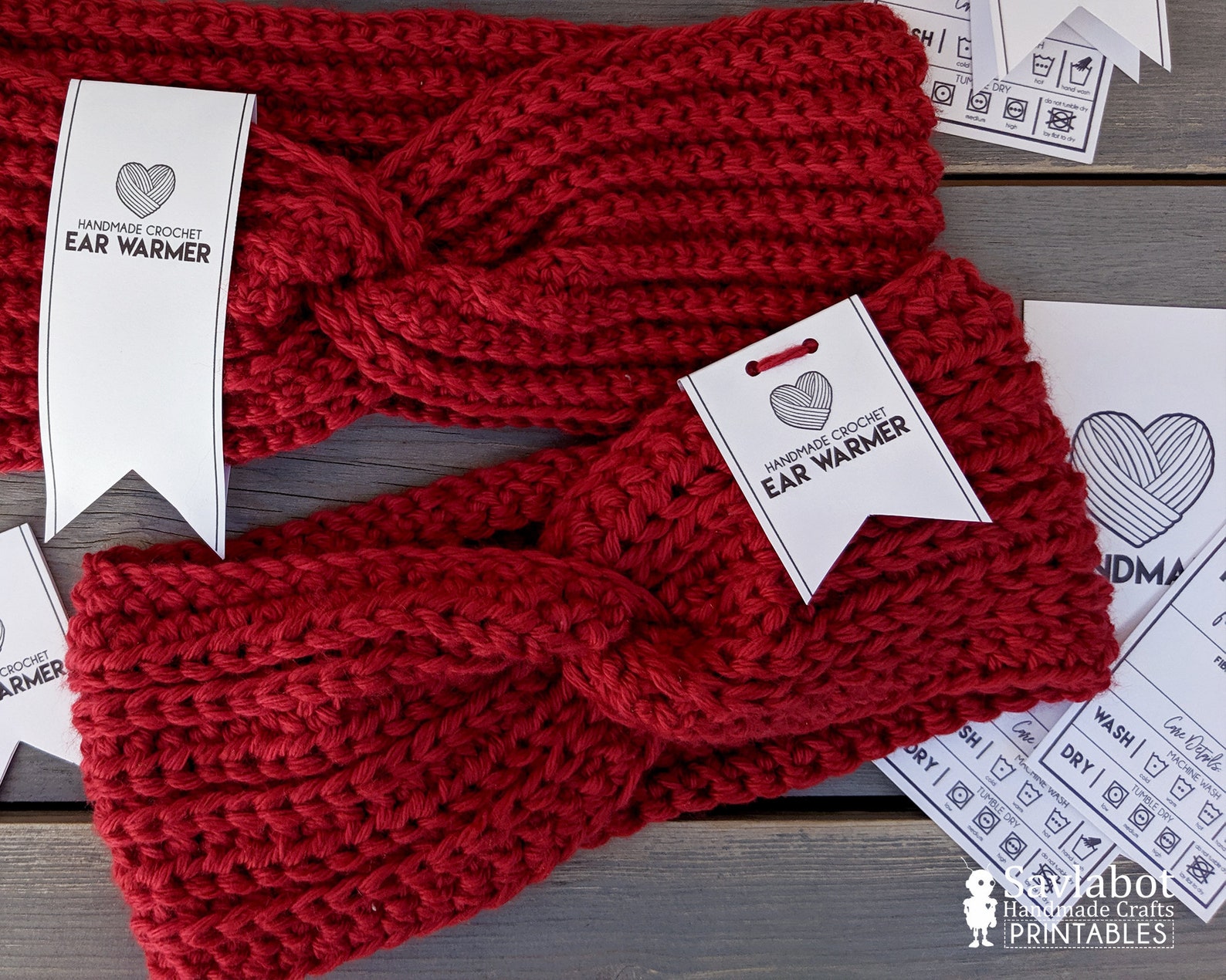 Ear Warmer Tags and Labels for Products Printable Knit Care - Etsy