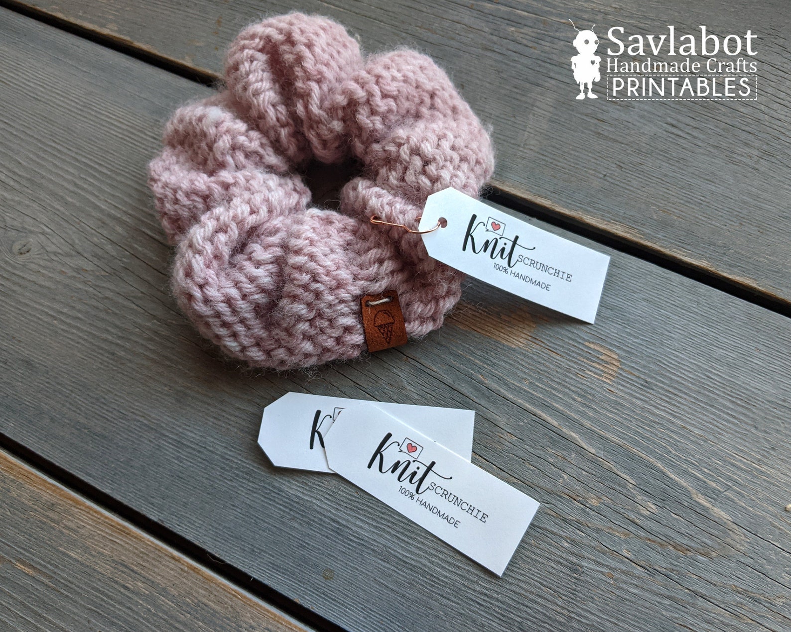 Printable Scrunchies Care Detail and Product Packaging Tags - Collins ...