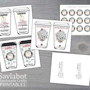 Back to School Cup Cozy Printable Gift Holders - Etsy