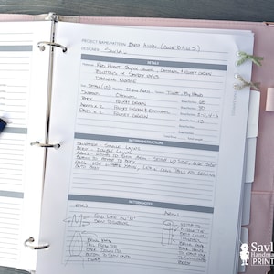 Knitting Project Notebook Planner for Circular or Loom Knitting Machine ...