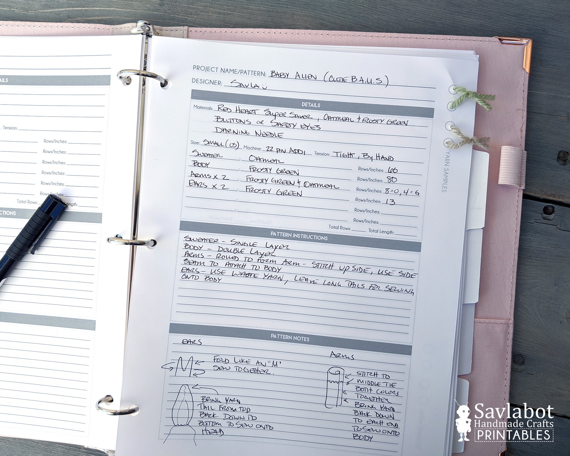 Knitting Project Notebook Planner for Circular or Loom - Etsy UK