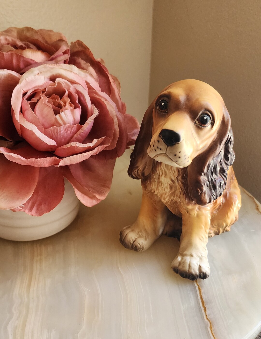 Vintage Cocker Spaniel Dog Planter - Etsy