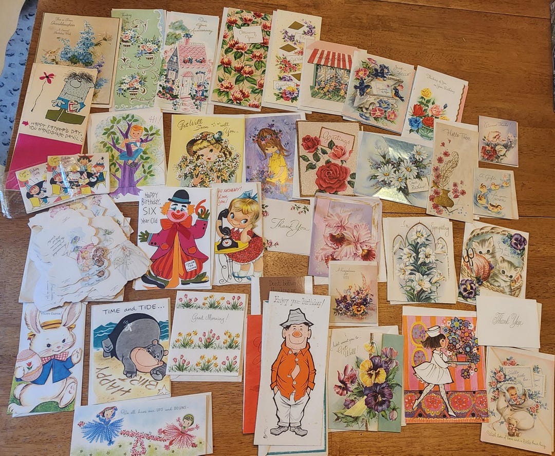 70+ Vintage UNUSED All Occasion Cards 1950s and 60s - Etsy