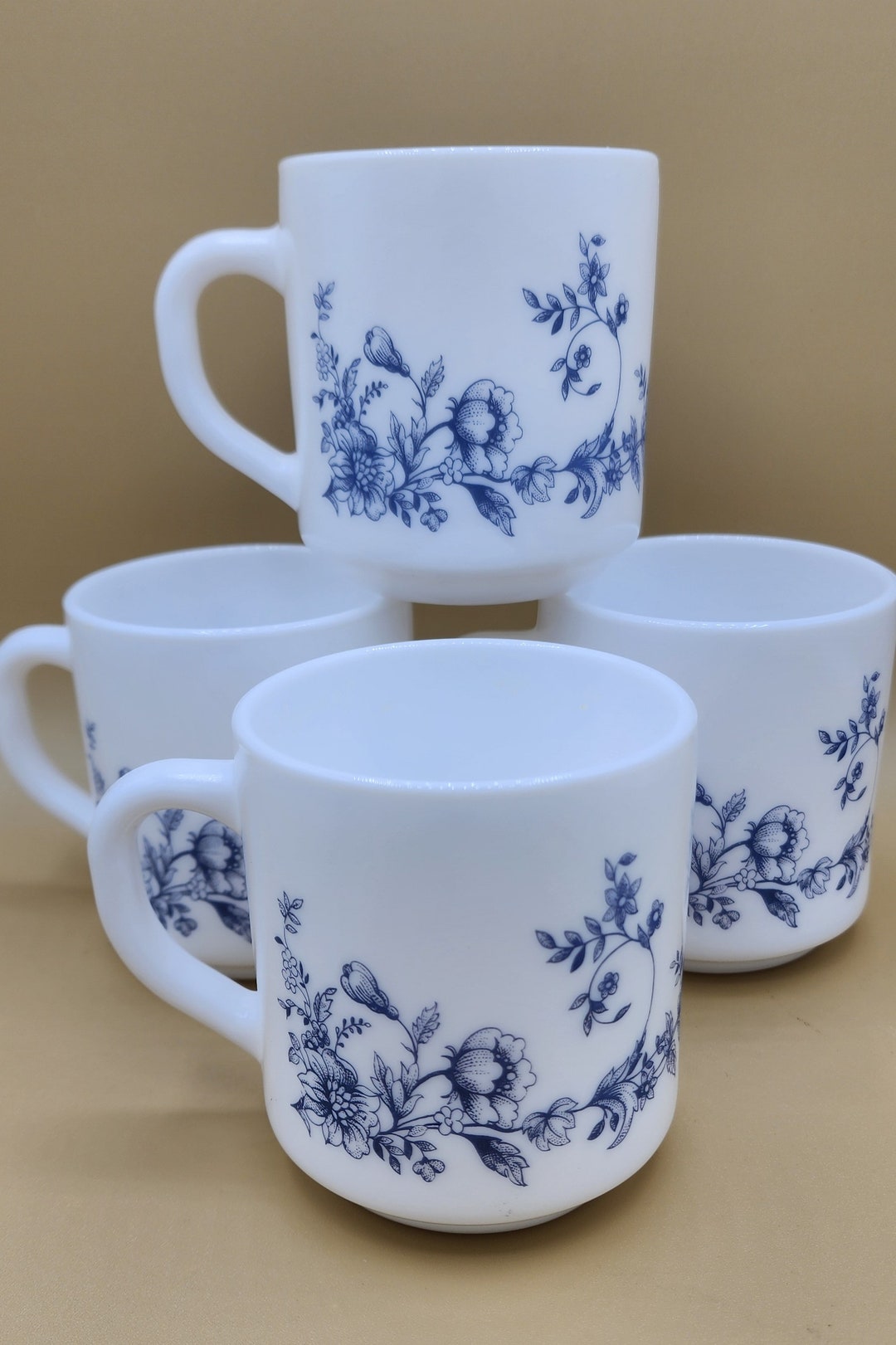 Arcopal France "glenwood" Blue Floral Mug - Etsy