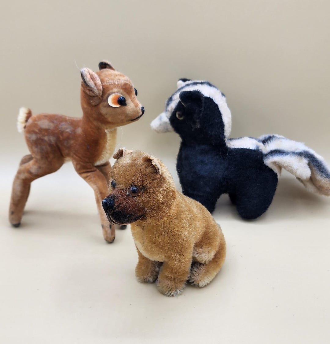 Steiff Animals Bambi Skunk Boxer Dog - Etsy